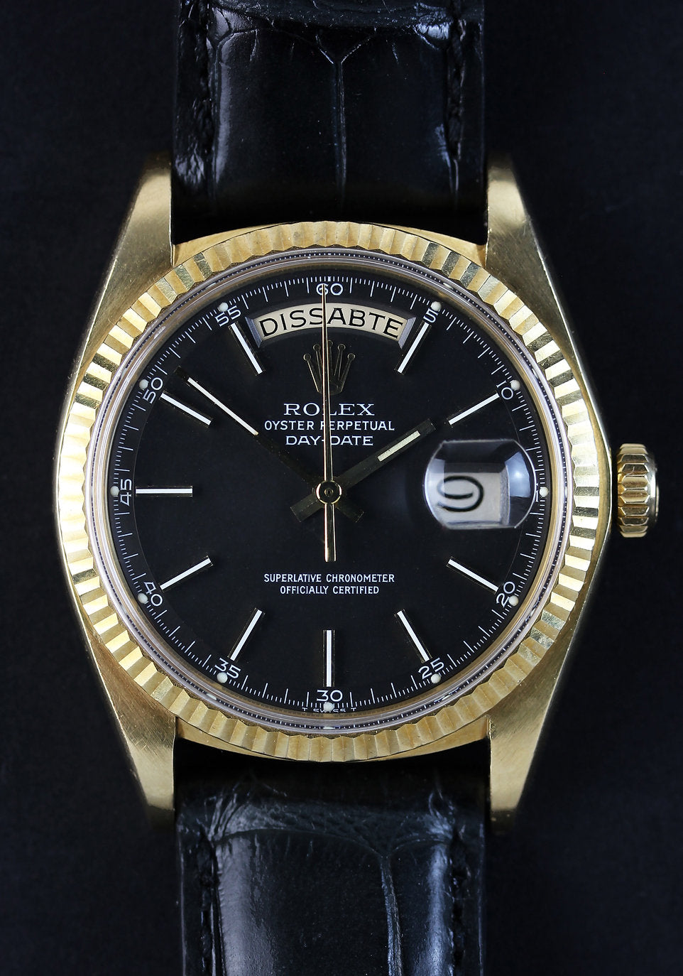 ROLEX Day-Date, ref. 1803, from 1976 with a rare Catalan day display ...