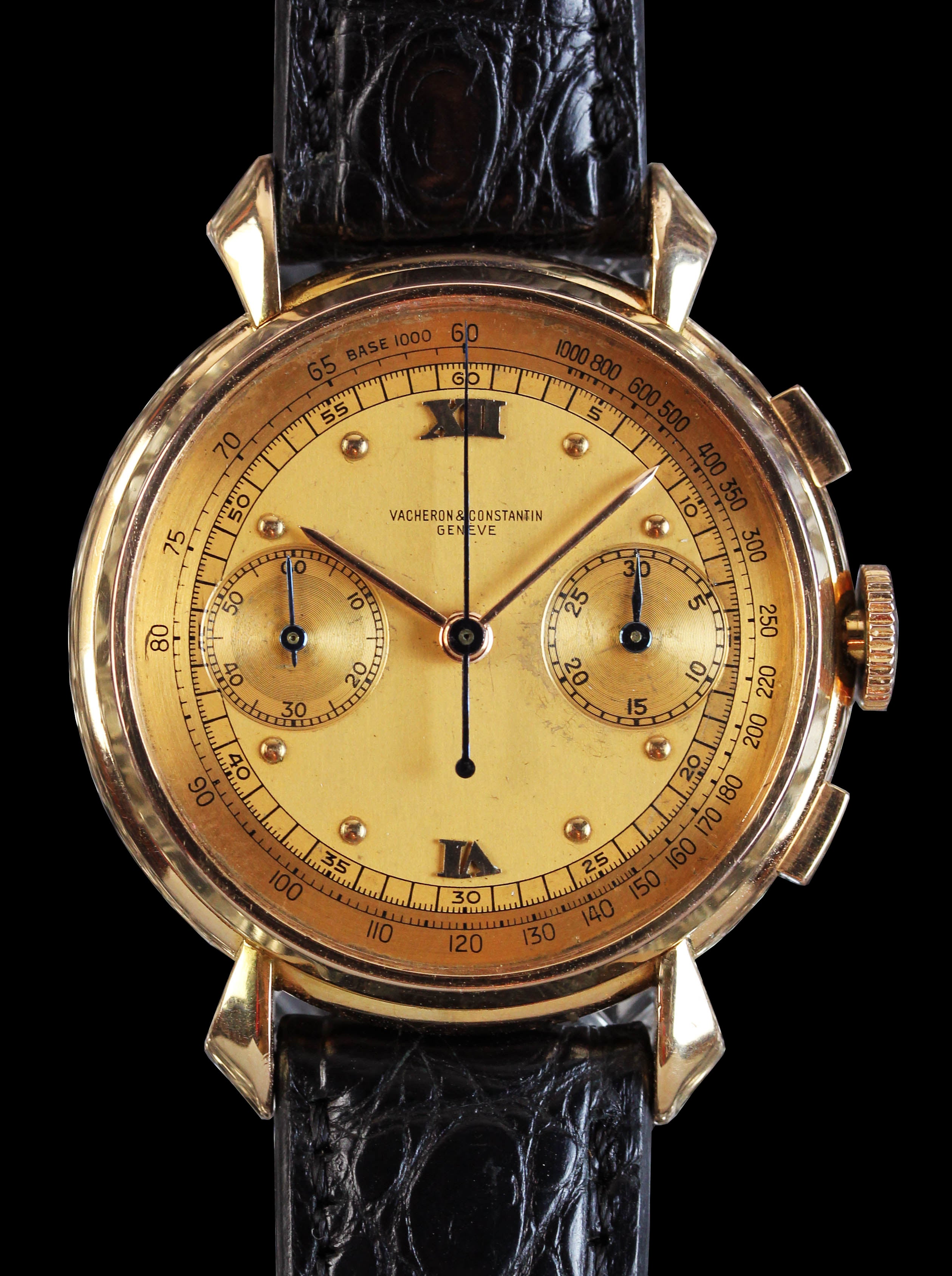 Vacheron & Constantin chronograph, ref. 4178, from 1944 in pink gold ...
